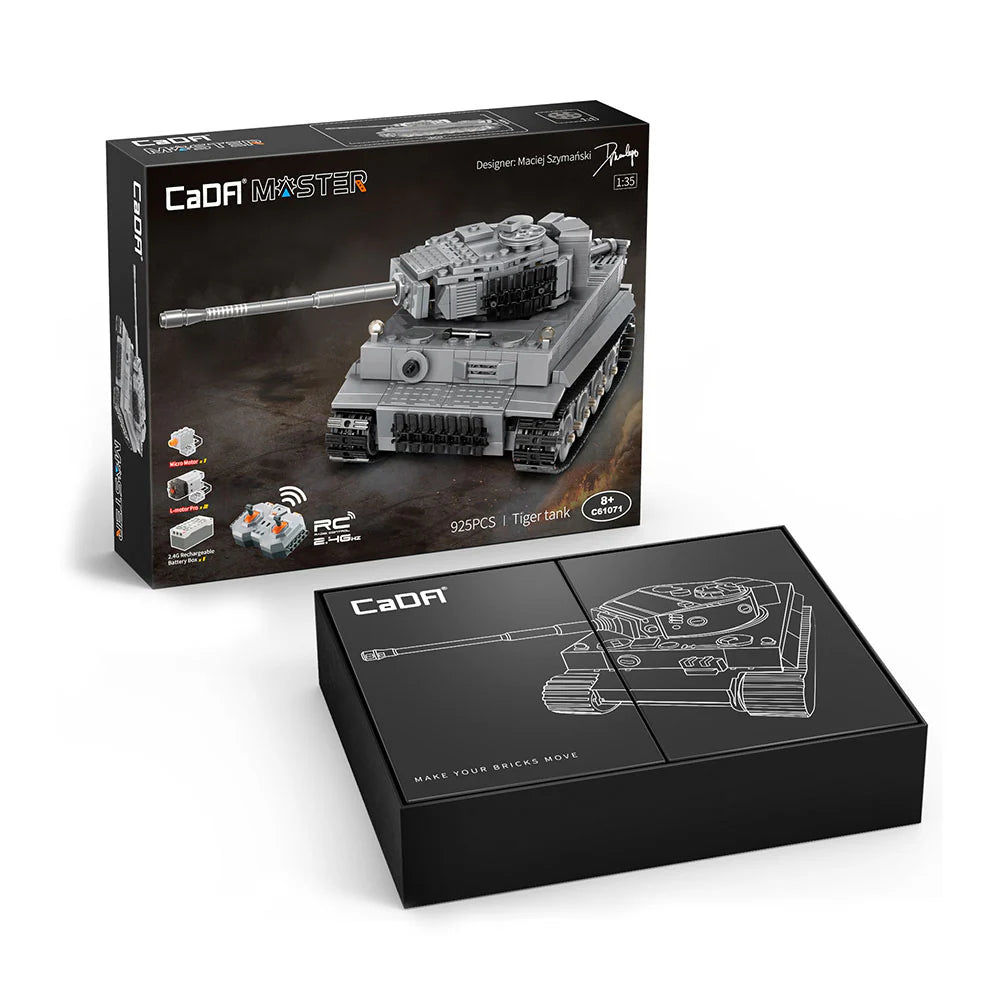 CaDA Master Series Tiger Tank 925 Pieces RC Brick Model Kit C61071W ...