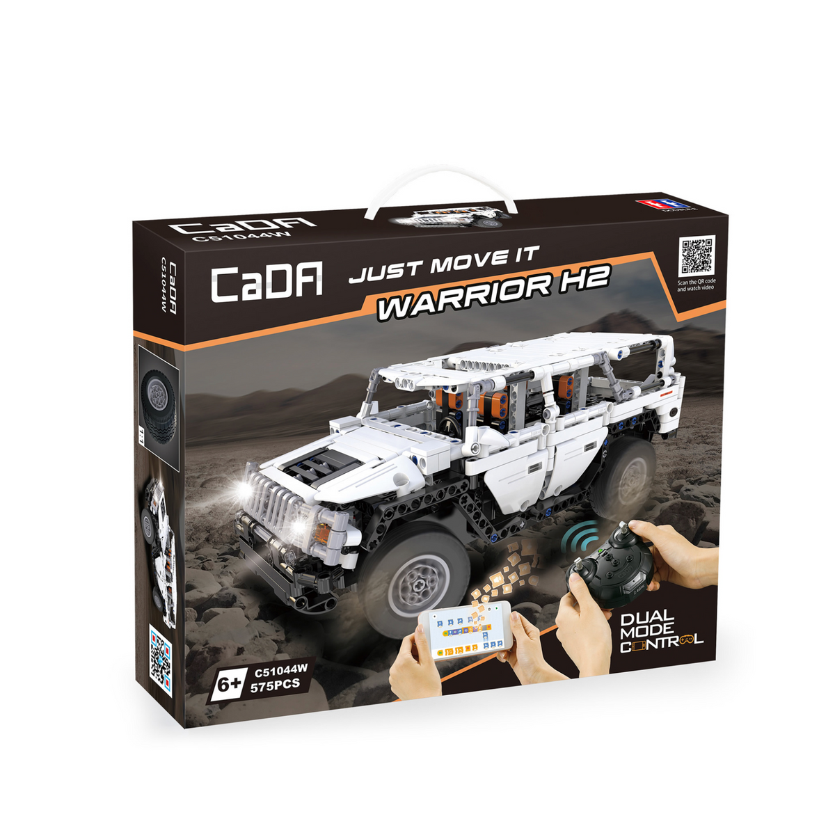 CaDA Warrior H2 Off-Roader RC Dual Mode 575 Piece Brick Kit C51044W ...