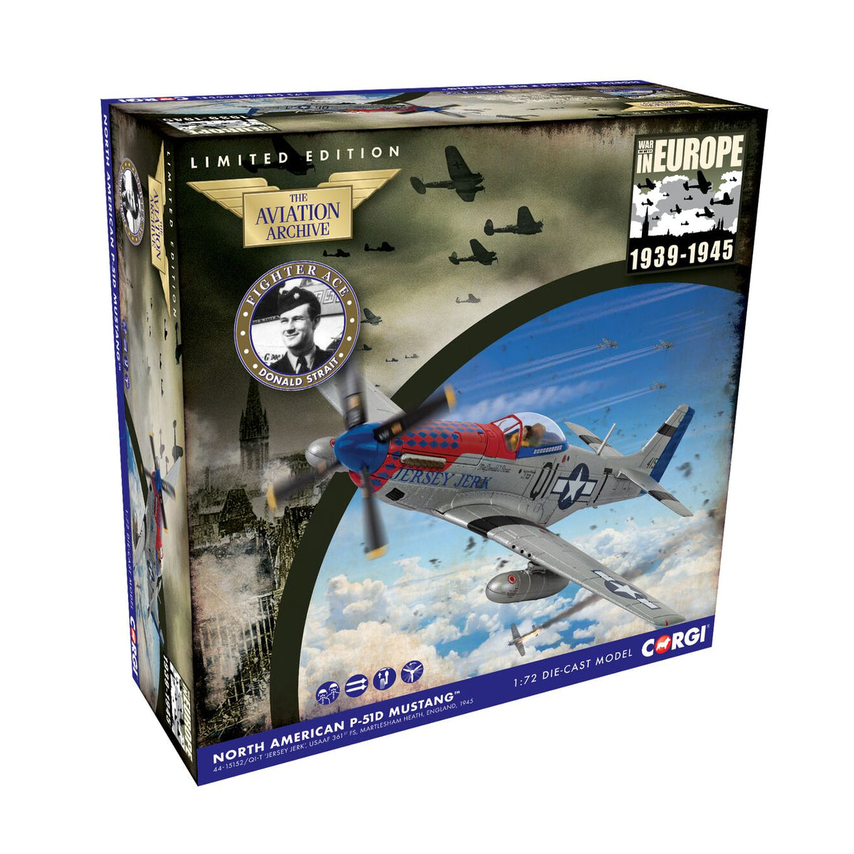 Corgi North American P-51D Mustang J Jerk USAAF 9th Air Force AA27708 ...