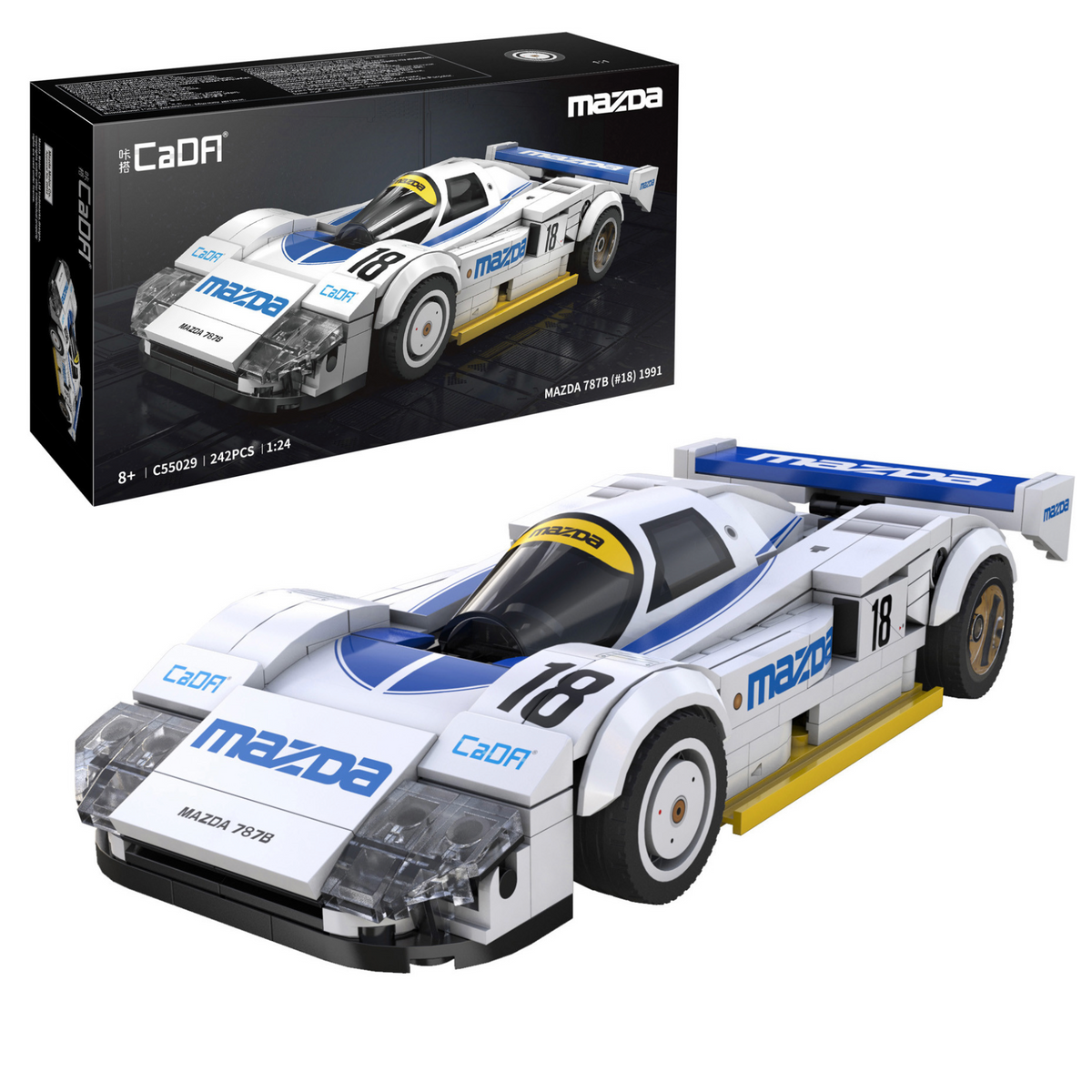 CaDA Mazda 787B 1:24 242 Pieces Brick Model Kit C55029W – Slick-Shifts