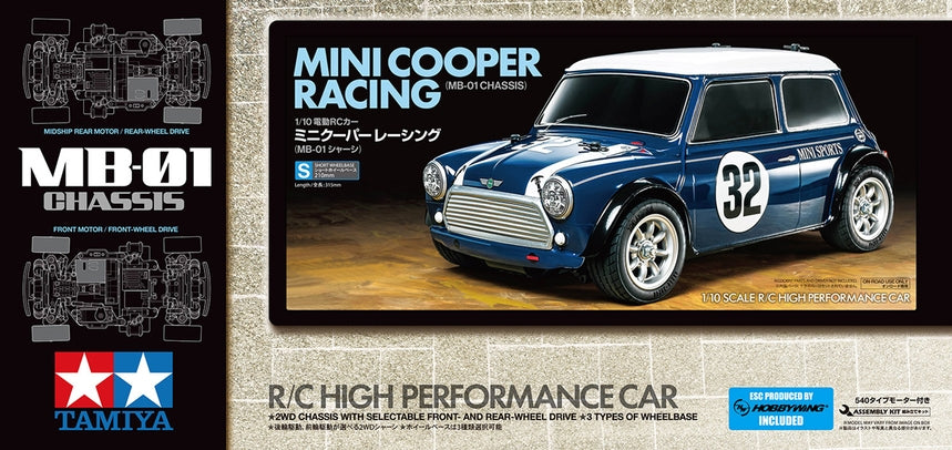 Tamiya RC Mini Cooper Racing - MB-01 - Item #58747 – Slick-Shifts
